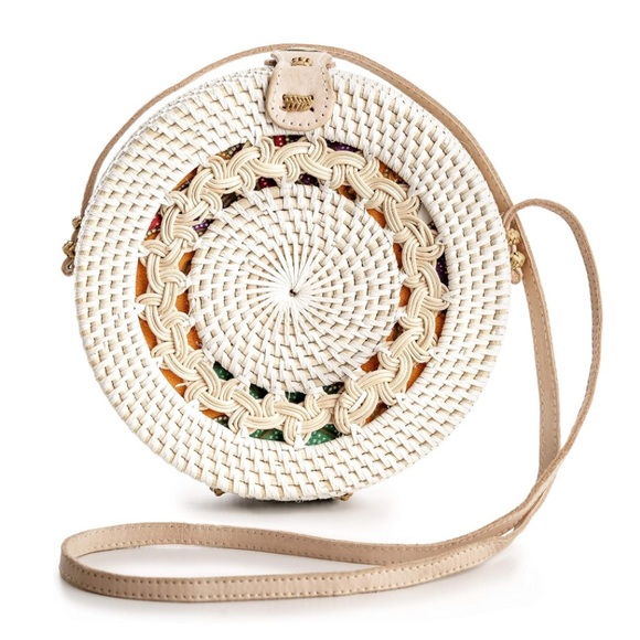 Hand Crafted | Bags | Handmade In Bali Straw Bags Boho Wicker Purse ...